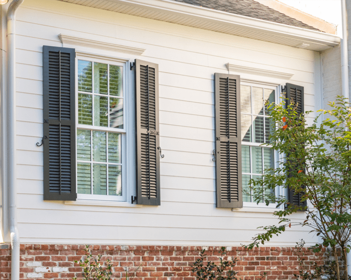 Quality Custom Exterior Movable Louvered Shutters - Dwell Shutter & Blinds